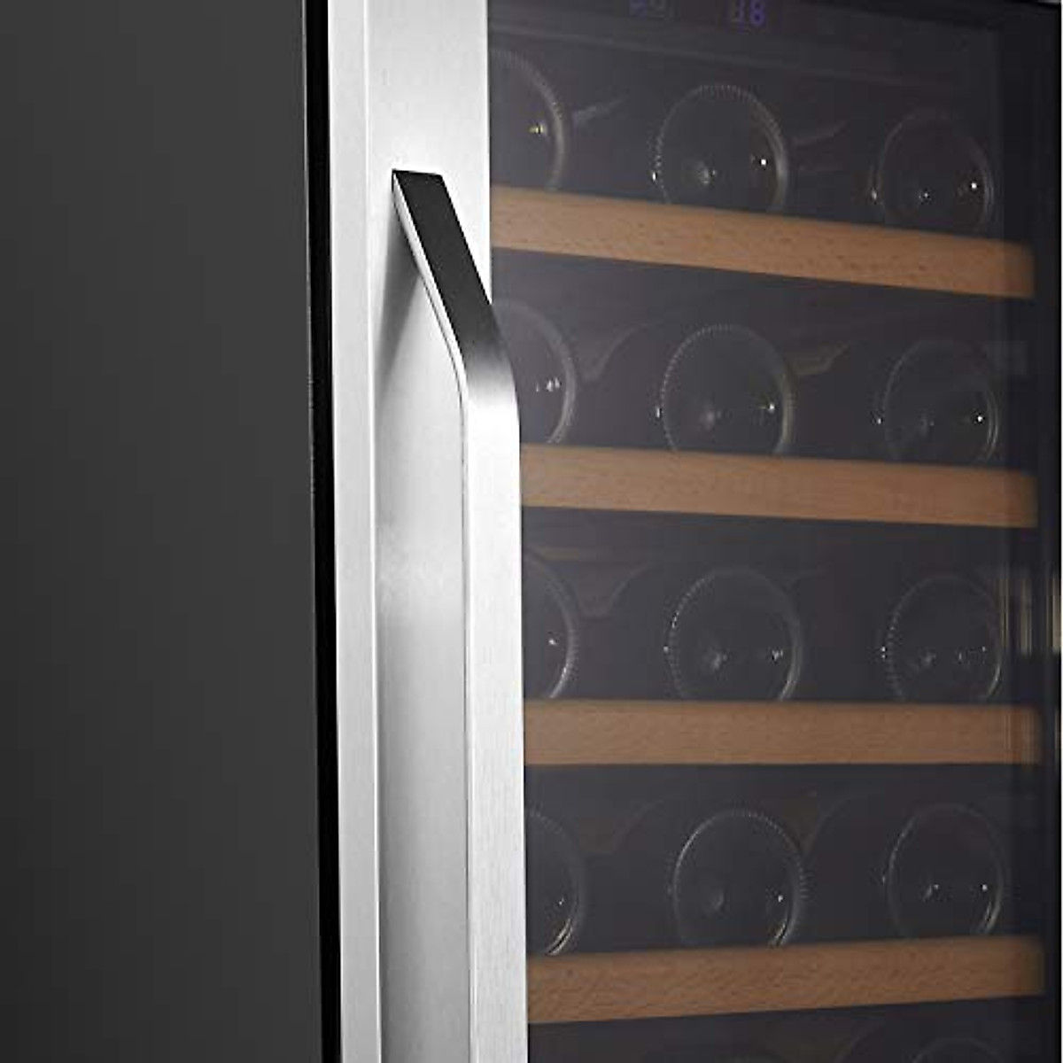 Lanbo 15 Inch Built In Wine Fridge Cooler, 33 Bottles Compressor Wine Cellar