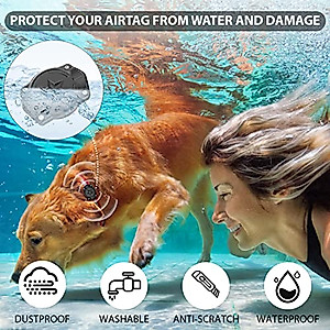Elvodosia AirTag Dog Collar Holder[1 Pack] - Waterproof AirTag Case for Dog & Cat Collars-Sturdy Apple AirTag Holder Mount for Backpacks, Bags & Camera Straps-Air Tag Holder Fits All Width Collars