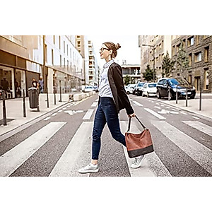 Montana West Large Hobo Bag Leather Purses and Handbags for Women Top Handle Shoulder Satchel Handbags Fashion Ladies Designer Handbags with Pockets Zipper Leather Tote Purse for Women MWC-047BR