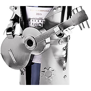 BRUBAKER Wine Bottle Holder Rockstar Guitarists, Guitar Player - Decoration