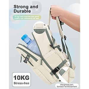 VECAVE Carry On Backpack for Women,Large Travel Backpack Flight Approved,Waterproof 17 Inch Laptop Backpack Business Work Backpacks Men Mochila De Viaje Beige