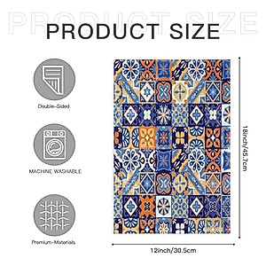 Double-sided garden flag Hippie Talavera Mexican Tiles Indian Outdoor Flag Garden Flag Yard Outdoor Decoration （12×18in）.