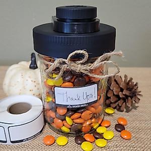 Mason Jar Lids Wide Mouth Plastic 4 pack-USA Made-Flip Cap Screw Top Pour Spout Drink Hole - Leak-proof for Kerr and Ball Canning Jars - Airtight for Drinks to Go and Controlled Pouring - Black