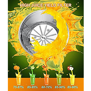 Juicer machine, 600w Juicer with Wide Chute for the Whole Fruit, Juicer Extractor 2 Speed Setting Easy to Clean Anti-Drip Function Centrifugal Juicer BPA Free