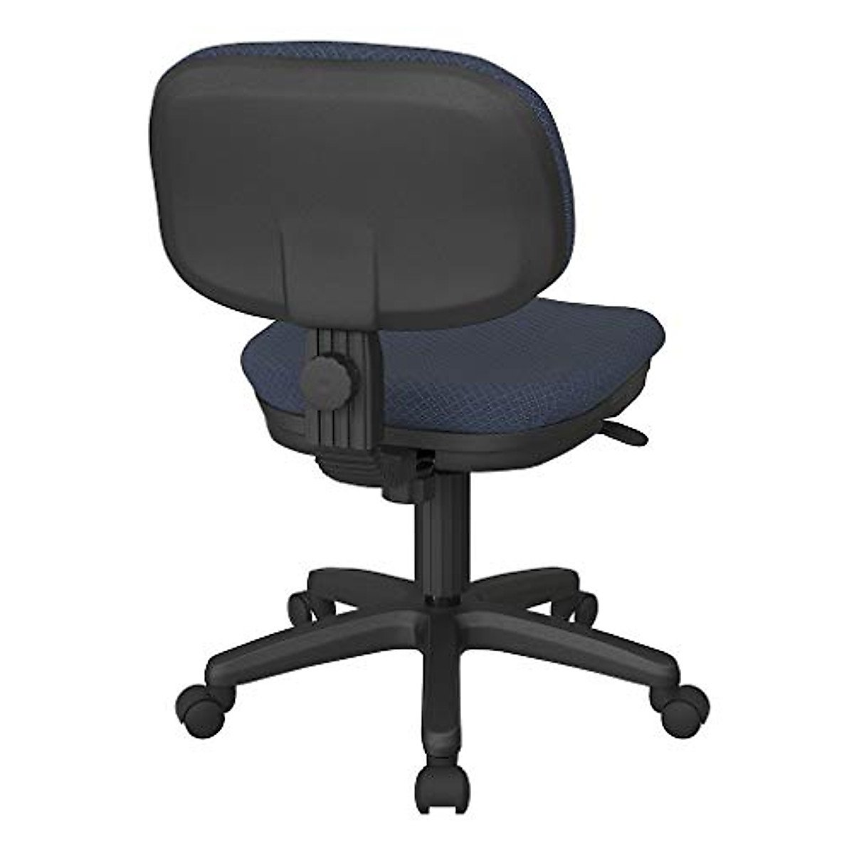 Office Star SC Series Basic Adjustable Office Desk Task Chair with Padded Foam Seat and Back, Interlink Ink Blue Fabric