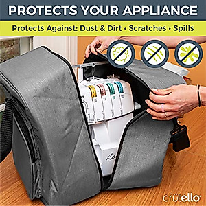 Crutello Sewing Machine Case - Universal Sewing Machine Carrying Bag with Storage Pockets Compatible with Serger Sewing Machines, Measuring 13.75" x 12" x 13.5"
