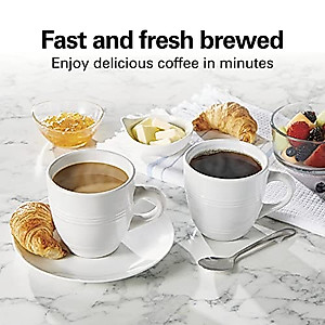 Hamilton Beach The Scoop Single Serve Coffee Maker & Fast Grounds Brewer for 8-14oz. Cups, Brews in Minutes, Black (47620), Next Gen