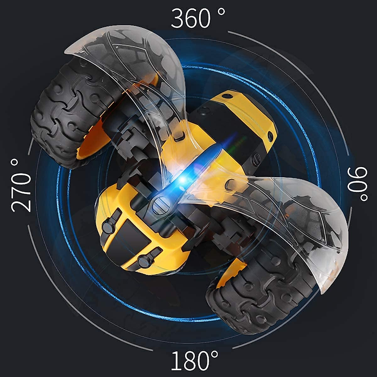 Mostop RC Stunt Car Remote Control Car for Kids, 1/14 Scale 2.4 Ghz Rechargeable Off Road Bumble Tumble Bee Truck Rock Crawler Vehicle Toy with Music and Light.