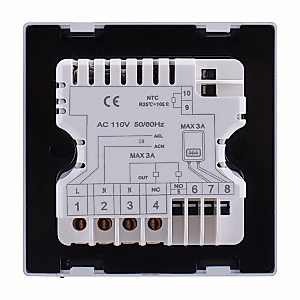 Wengart Heat Only Thermostat WG502,Line Voltage 120v 3A Touch Screen for Floor Heating Link Gas Boiler White