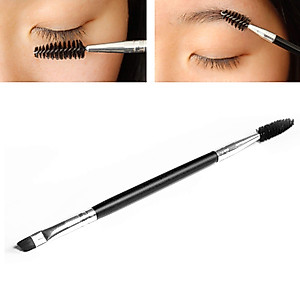 GreenLife 3Pcs Professional Eyelash Comb lash brush Duo Eyelash Brush Curlers Double-Ended Dual Eyebrow Brush Mascara Spoolie Separator Angled Brow Brush Steel Makeup Grooming Tool