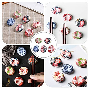 6pcs Chopstick Rest Chopsticks Holder Tableware Holder Japanese Chopsticks Mini Chopsticks Rest Rack Spoon Stand Home Chopsticks Rack Mini Chopstick Stand Cherry Blossoms