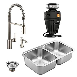 Moen 22036 3-1/2 Inch Kitchen Sink Stainless Steel Basket Strainer with Drain Assembly, Stainless