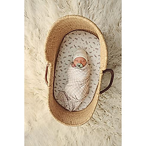 Luxury Knit Baby Blanket - 100% Soft Fine Cotton Quilt Blanket - Use as Receiving Swaddling Crib Stroller Nursery Bed Shower Baby Gift Registry for Newborns Toddlers Boys & Girls (Plaid - Beige)