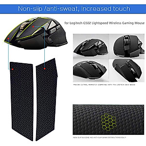 Quartet trade Mouse Skatez/Mouse Feet for Logitech G502 Lightspeed Wireless Gaming Mouse（ 2 in 1 Mouse Feet + Mouse Anti-Slip Tape ）