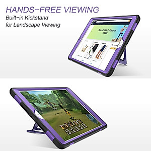 BENTOBEN for iPad 9th Generation Case with Kickstand, iPad 8th / 7th Generation Case Glitter Sparkly 3 Layers Shockproof Full Body Protective Girls Tablet Cover for iPad 10.2" 2021/2020/2019,Purple