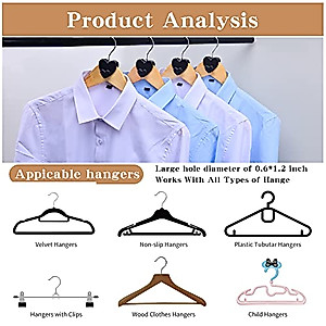 12 Pack Clothes Hanger Connector Hooks,Space Saving Hearts Hanger Hooks to Create Up to 5X More Closet Space, Heavy Duty Cascading Clothes Hanger Hooks,Hanger Extender Clips Fits All Types of Hangers