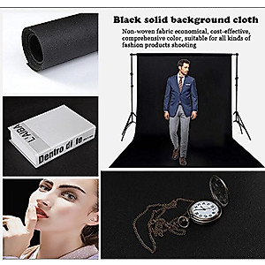 LYLYCTY County Background 5x7ft Non-Woven Fabric Solid Color Black Screen Photo Backdrop Studio Photography Props LY062