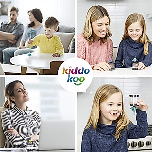 KIDDO KOO Tornado Spinning Tops - New Spinning top for Kids and Adults. A Great Decompression Toy forhome or The Office. Spins with Wind! Our Gyro Tops can Forever Spin (Silver & Gold 2PK)