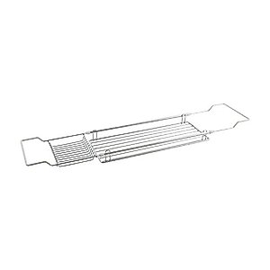 Organize It All Expandable Chrome Bathtub Caddy/Tray | Dimensions : 26.5-39 x 6 x 2.25 | Expandable | Bathroom Tub Organization | Chrome