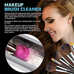 Jewelry Ultrasonic Cleaner for Gold Silver Ring Earring All Jewelry, Small Sonic Cleanser Machine for Eyeglass Watch Coin Retainer at-Home or Travel Use(300ML)