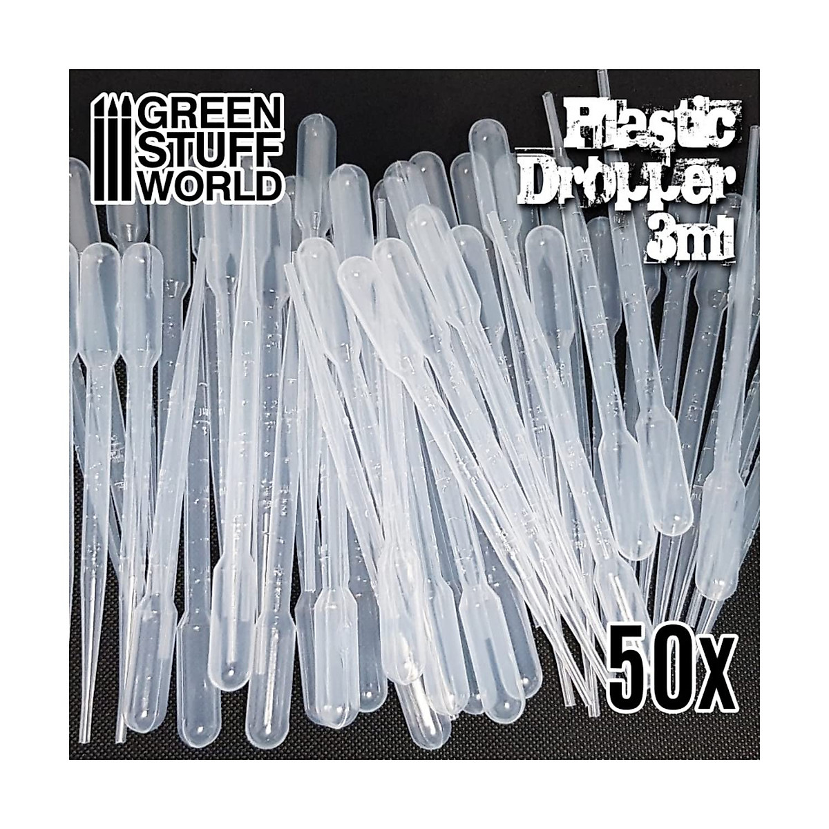 Green Stuff World for Models and Miniatures 50 Plastic Droppers 3mL 2418