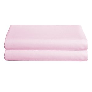 Babydoll Bedding Moses Basket Set of 2 Sheet, Pink, 13" x 27"