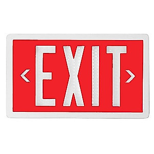 Carpenter Lighting Red Tritium Exit Sign with 10-Year Life
