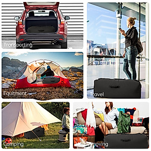 42 Inch Canvas Duffel Bag 150L Extra Large Luggage Duffle for Travel Sport and Camping - Black