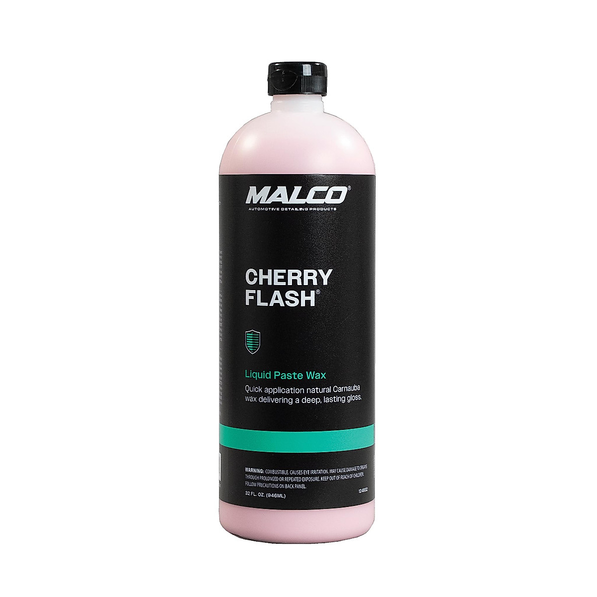 Malco Cherry Flash Automotive Liquid Paste Wax – Protect & Shine Your Vehicle / Easiest Way to Hand Wax Your Car / Lasting Gloss & Protection For Cars, Trucks, Boats and Motorcycles / 32 Oz. (124832)