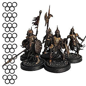 MiniDepot 8 Pack 25mm Movement Trays 5 Model Capacity for Warhammer 40k, Age of Sigmar, and Other Miniature Games (Staggered Formation)