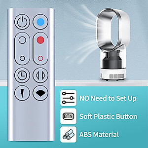 HP00/HP01/HP09 Remote Control for Dyson Hot + Cool Fan Heater Tower,ABS Material Dyson Remote Control Replacement