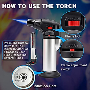 Cocktail Smoker Kit with Torch Whiskey Smoker Kit with 4 Flavors Wood Chips for Cocktails Whiskey Bourbon Cheese & Meats Gifts for Men Boyfriend Husband Dad (No Butane)