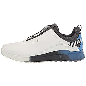 ECCO Men's S-Three BOA Gore-TEX Waterproof Hybrid Golf Shoe, White/Regatta, 12-12.5