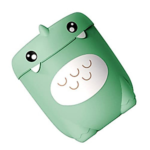 Milisten Kids Trash Can Cartoon Dinosaur Trash Can Decorative Wastebasket Animal Garbage Container Bin Storage Bucket for Child Bedroom Kid Room Bathroom Kitchen Dino Party Green