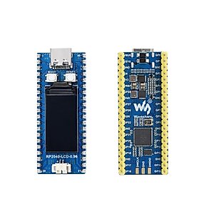 RP2040-LCD-0.96-M Mini Board High-Performance Pico-Like MCU Board with Pre-Soldered Header Based on Raspberry Pi Microcontroller RP2040,Onboard 0.96 inch LCD,USB-C Connector,Low-Cost