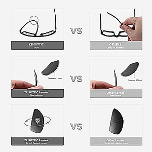 ZENOTTIC Polarized Sunglasses for Men Lightweight TR90 Frame UV400 Protection Square Sun Glasses