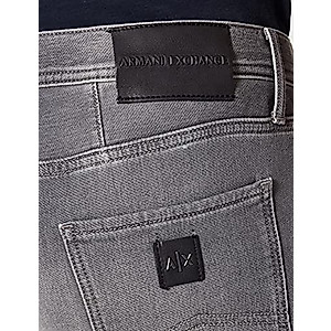 A|X Armani Exchange Men's 5 Pocket Light Slim Jeans, Grey Denim, 36R