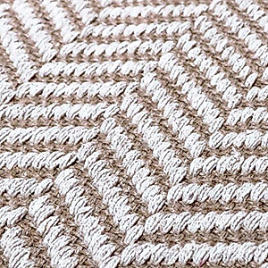 The Home Talk Jute Hemp Cotton Chevron Area Rug | Handcrafted Traditional Rugs | Braided Carpet | Natural Shag Rugs for Entryway Bedroom, Home Décor, Dining Room | Eco-Friendly | 2’ x 3 Store