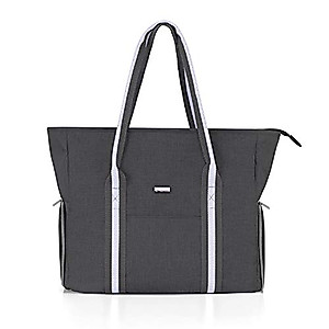 Yarwo Breast Pump Bag with Laptop Sleeve, Portable Travel Tote Bag for Most Major Breast Pump and Cooler Bag, Great for Working Nursing Moms, Black