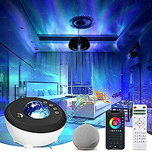 Star Projector,Galaxy Night Light Projector for Bedroom,Aurora Projector Compatible with Alexa & Smart APP,White Noise & Music Speaker,Night Light Projector for Kids Adults Home Party Ceiling Decor
