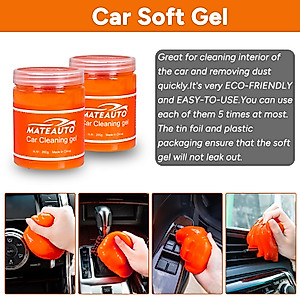 MateAuto Drill Brush Set, 20PCS Car Detailing Kit, Auto Detailing Supplies with Detailing Brush Set, Cleaning Gel for Car Wheel Brush, for Vehicles Interior and Exterior