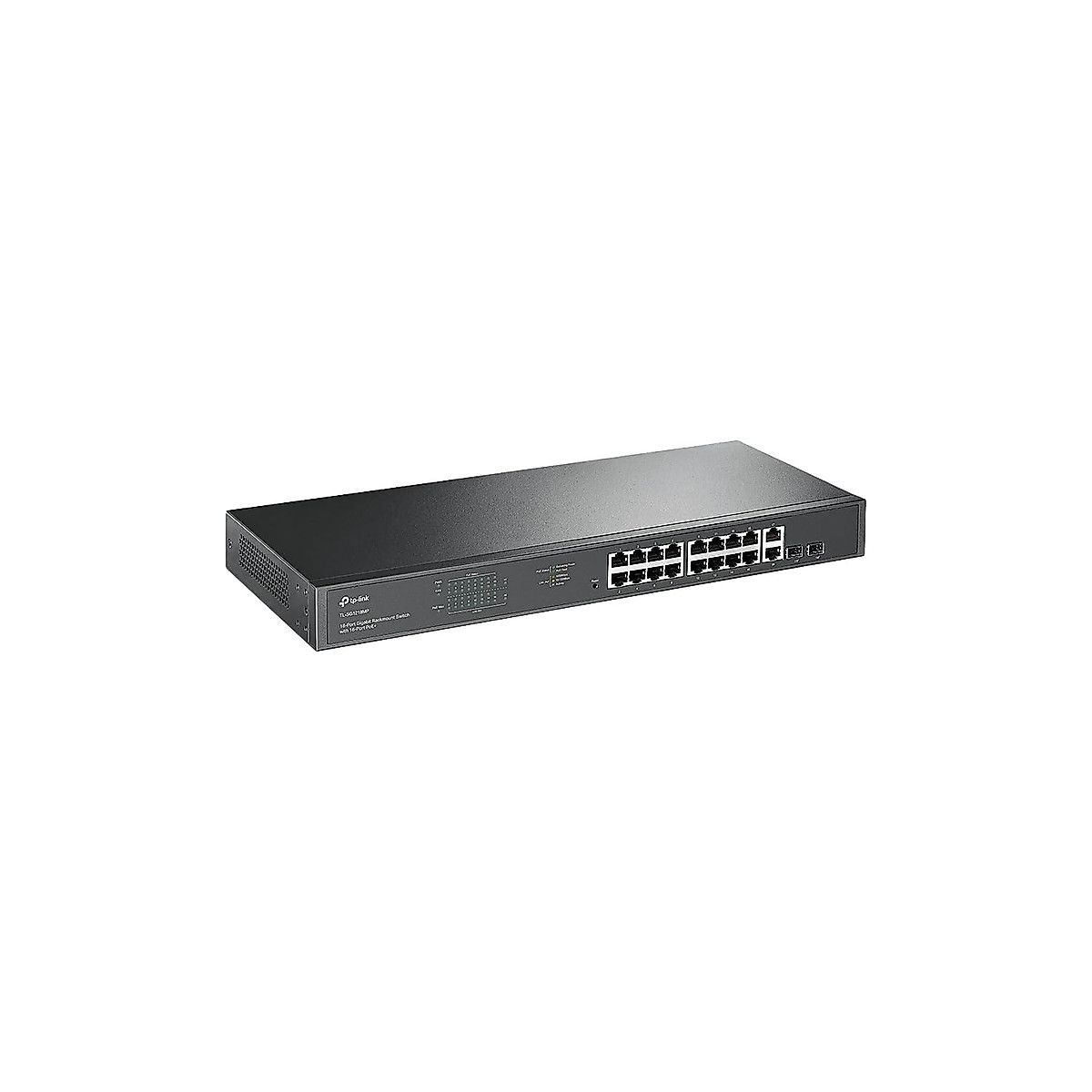 TP-Link TL-SG1218MP 16 Port Gigabit PoE Switch 16 PoE+ Ports @250W, w/ 2 Uplink Gigabit Ports + 2 Combo SFP Slots Plug & Play Sturdy Metal Rack-mountable