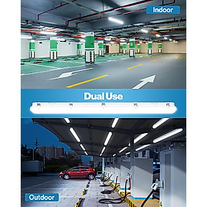 Sunco 4ft LED Vapor Tight Light Indoor Fixture Proof for Shop Light Garage, Car Wash, Workshop, Warehouse, 7000 Lumens, 3500K/4000K/5000K Selectable, 38W/46W/54W Selectable, Dimmable - ETL 4 Pack