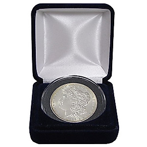 Guardhouse Blue Velvet Coin Display/Gift Box for One Extra Large/Air Tite “I” Capsule