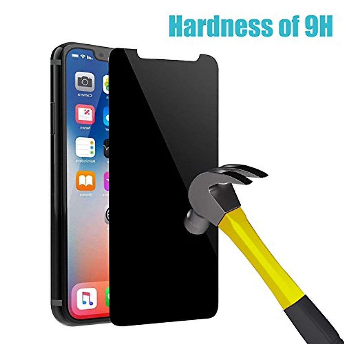Pehael [2+1 Pack] Privacy Screen Protector for iPhone 11 Pro/iPhone Xs/iPhone X/iPhone 10 Anti-Spy Tempered Glass Film 9H Hardness Upgrade Edge Protection Easy Installation Bubble Free [5.8 inch]