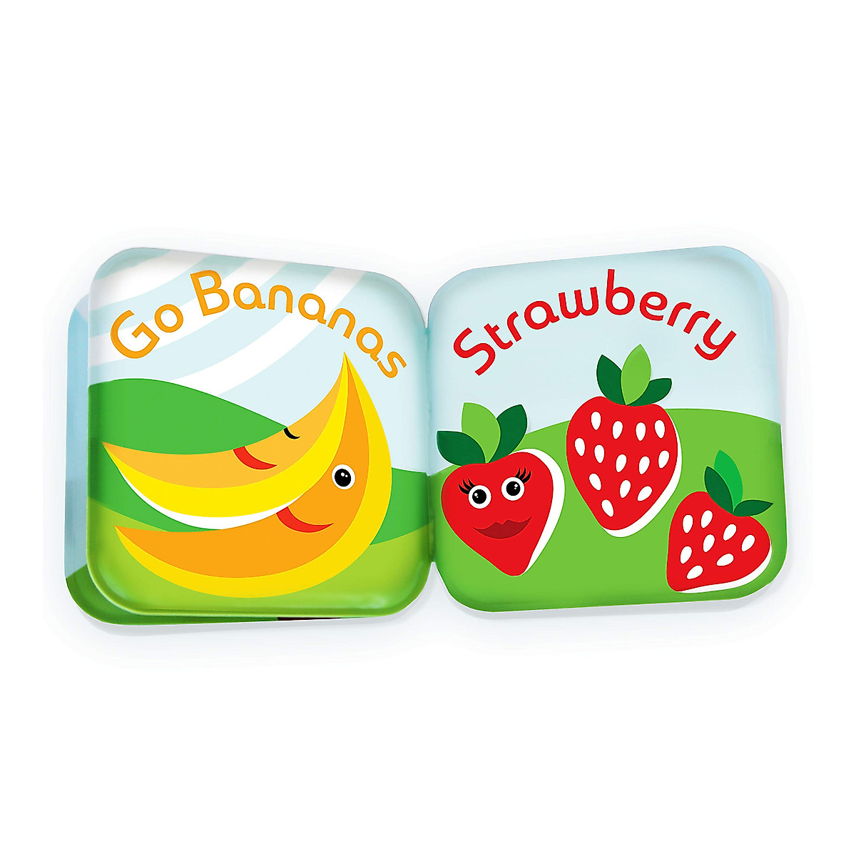 Floating Baby Bath Books - Bath Books for Babies, Infants - Waterproof, Mold-Free Bath Toys for Learning & Early Education (Set of 2 - Fruits & Sea Animals)