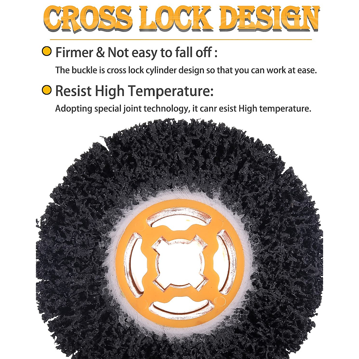 SHITIME 4.5" x 4" Abrasive Drawing Wheel Surface Conditioning Tool, 40 Grit Abrasive Drum for Metal Polishing Paint, Rust, Oxidation - 3/4" Quad Keyway for Hand held Polishing Machine