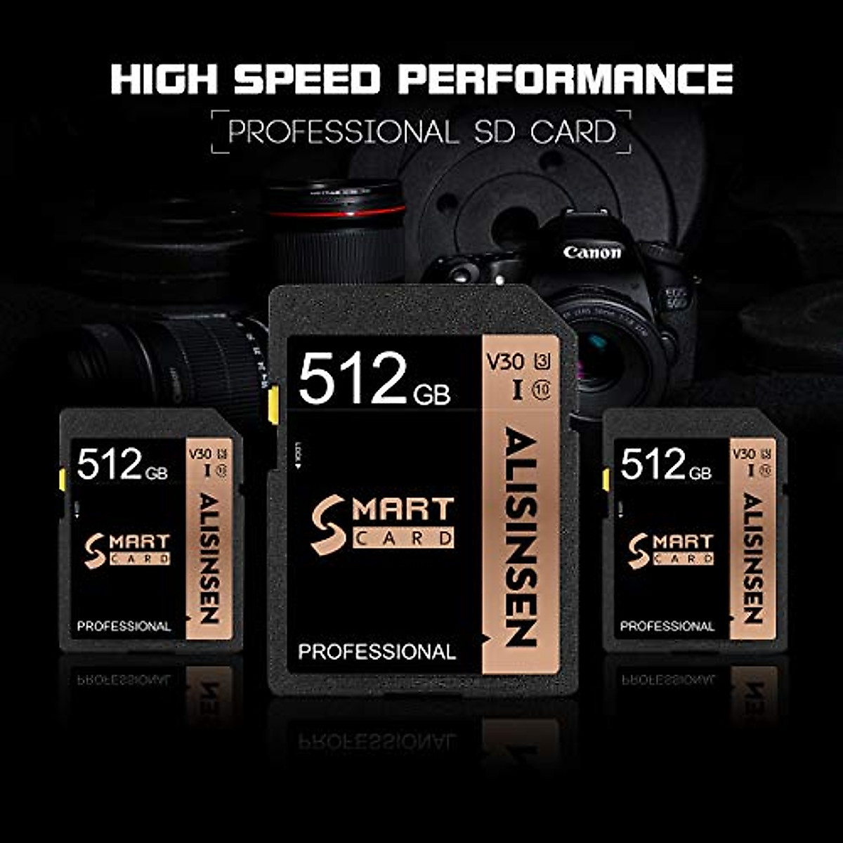 Class 10 512GB SD Card Memory Cards 512GB High Speed Memory Card 512GB for Vloggers,Filmmakers,Photographers & Videographer Security Digital