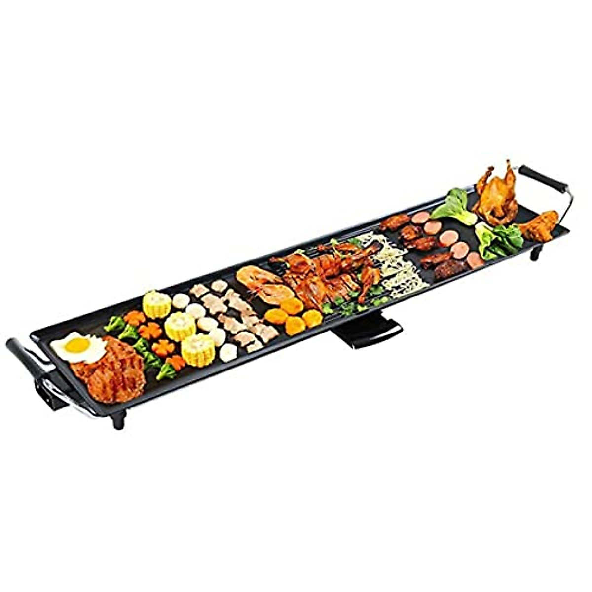 Premium Heavy Duty 35” Electric Portable Nonstick Teppanyaki Hibachi Grill Leurex Extra Large Table Top Griddle BBQ Barbecue Indoor Outdoor Camping with Adjustable Temperature