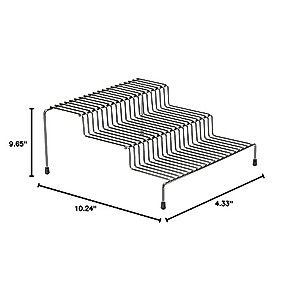 Kitchen Details 3 Tier Free Standing Spice Rack Organizer Shelf | Counter Top | Pantry Kitchen Cabinet | Onyx